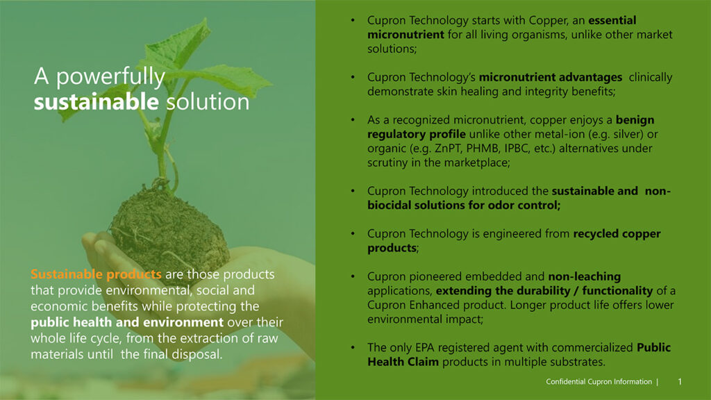 Sustainability - Cupron